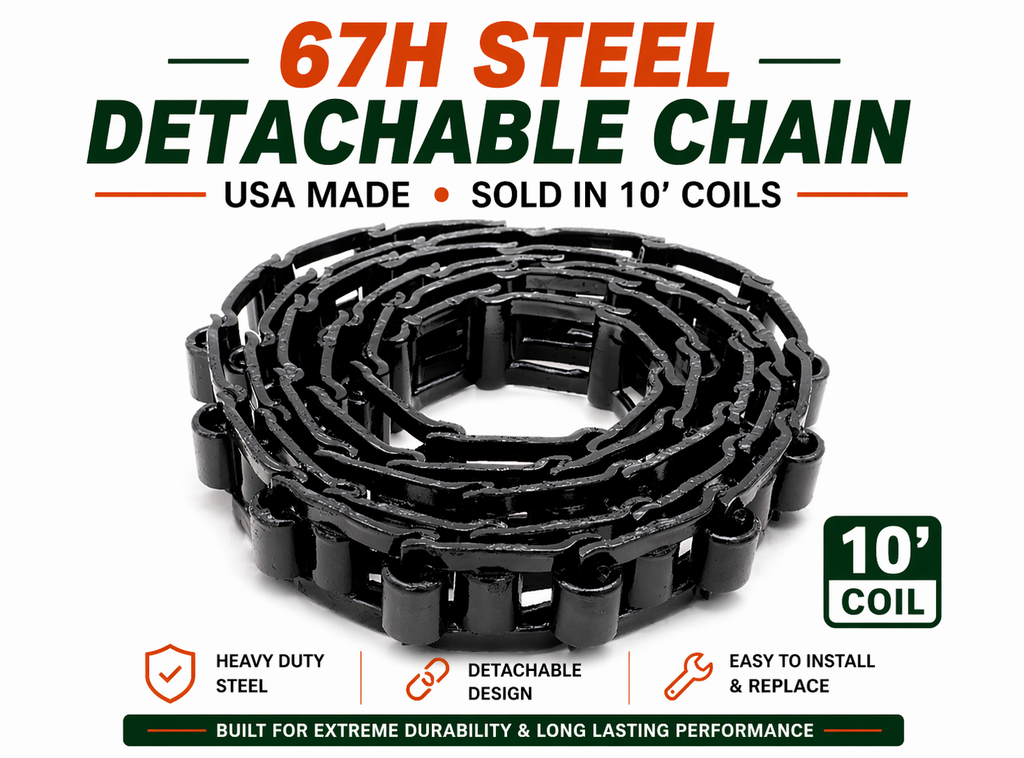67H Steel Detachable Chain USA Made 10' Coil Manure Spreader ...